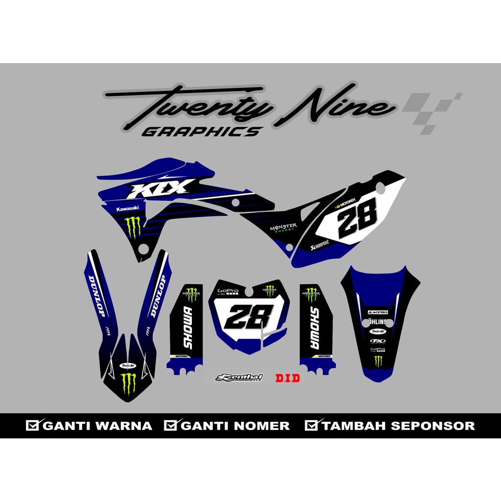 Jual decal klx gordon full body costume motorcross supermoto decal ...
