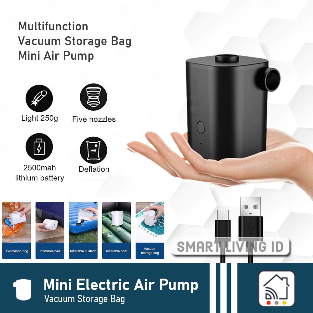 Jual Pompa Angin Elektrik Portable Mini Electric Air Vacuum Pump 25W ...