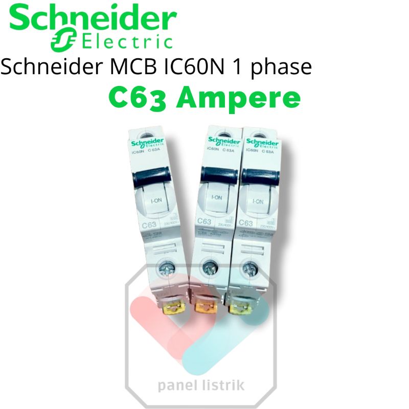 Jual Schneider MCB 63A 1P type IC60N C63 Ampere 1phase 63a 1 p Mini ...
