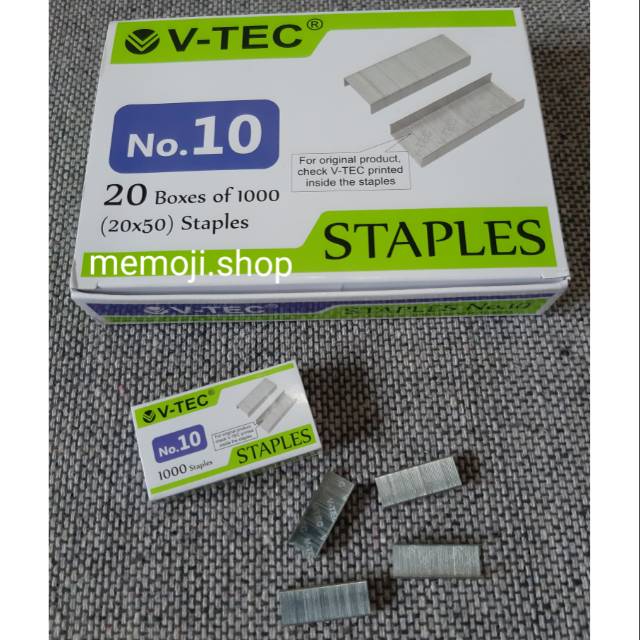 Jual Staples / Anak Hekter V-TEC No.10 (20pak) | Shopee Indonesia