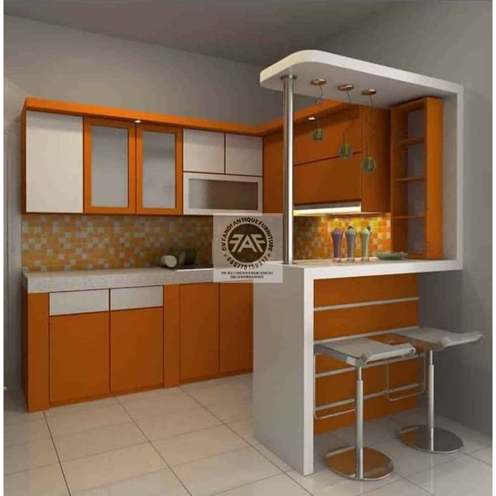Jual Kitchen set modern bahan jati finishing 1.8jt per meter BM03079 ...