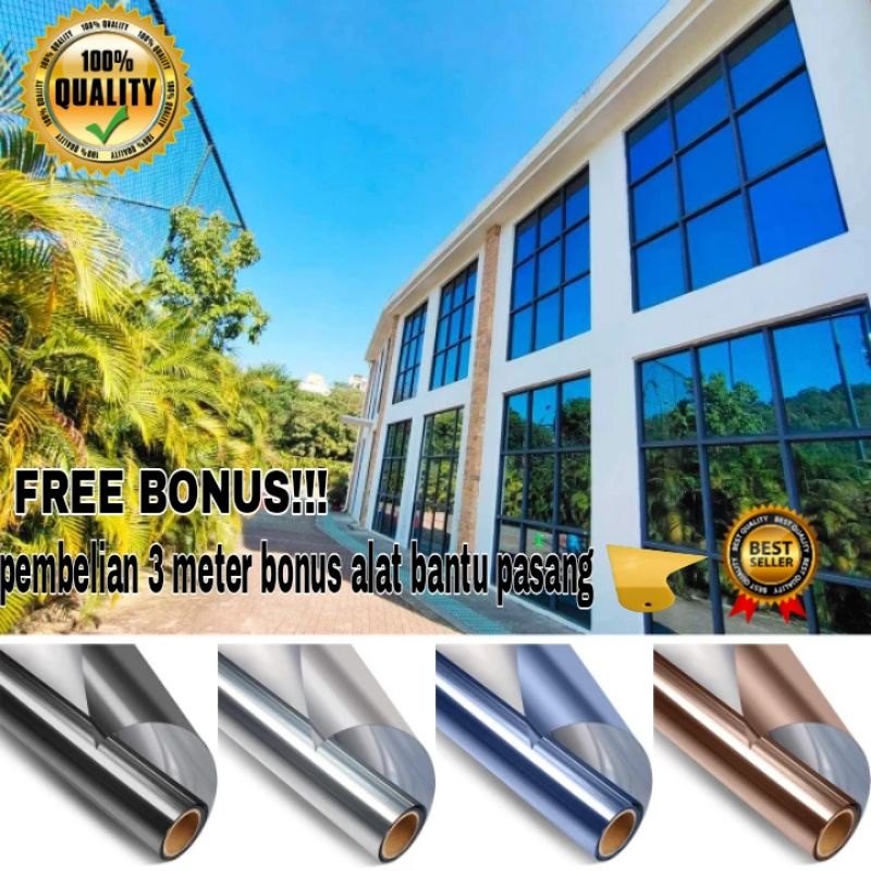 Jual Stiker Kaca Mirror One Way Kaca Film Silver-152CmxP-50Cm Anti ...