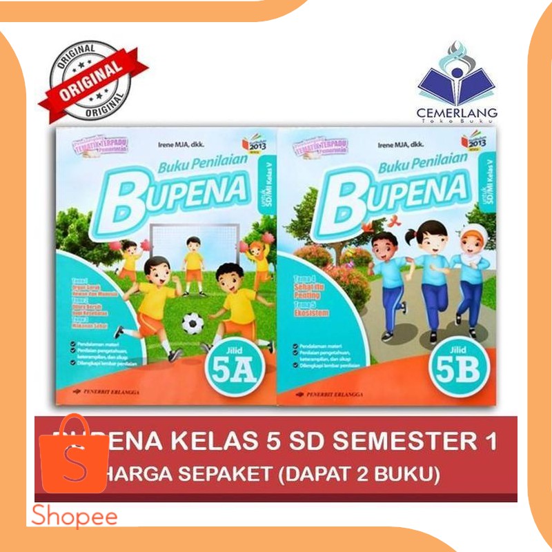 Jual Dijual tools Promo PAKET BUPENA 5A 5B BUKU PENILAIAN SD KELAS 5 SEMESTER Murah | Shopee ...