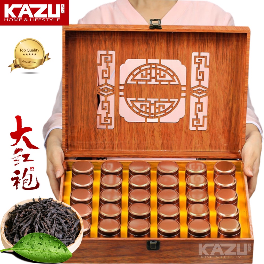 Jual CHINESE TEA DAHONGPAO 500GR 30 KALENG BOX KAYU / DAUN TEH CHINA ...