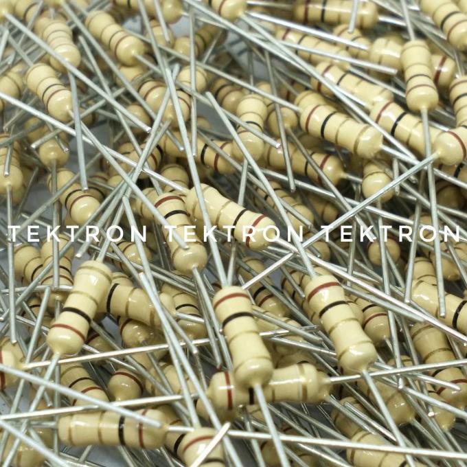 Jual Resistor 1ohm 1/2Watt 5% TAIWAN, kaki tebal, 0.5watt, karbon ...