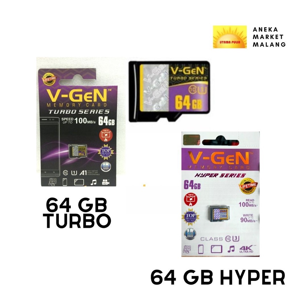 Jual MMC VGEN 64gb KARTU MEMORI CLASS 10 MICRO SD 64 gb MMC TURBO ...