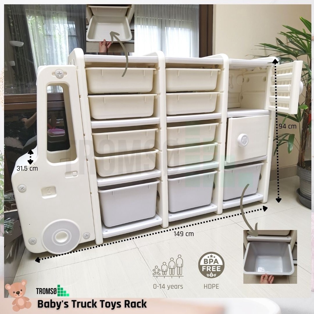 Jual Tromso Baby's Truck Toys Storage Rack / Rak Mainan Anak Model Truk ...