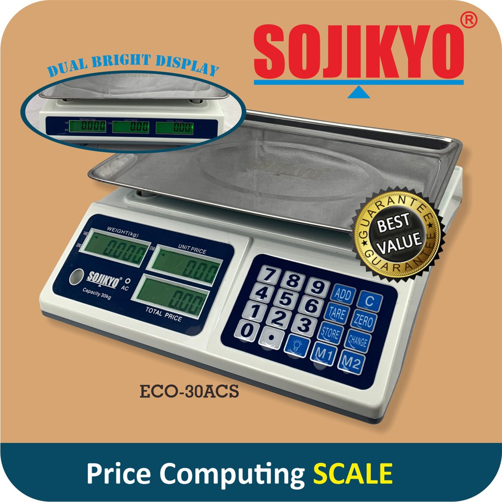 Jual TIMBANGAN DIGITAL 30KG SOJIKYO Timbangan Meja serbaguna untuk Laundry/Pasar/Toko/Pedagang ...