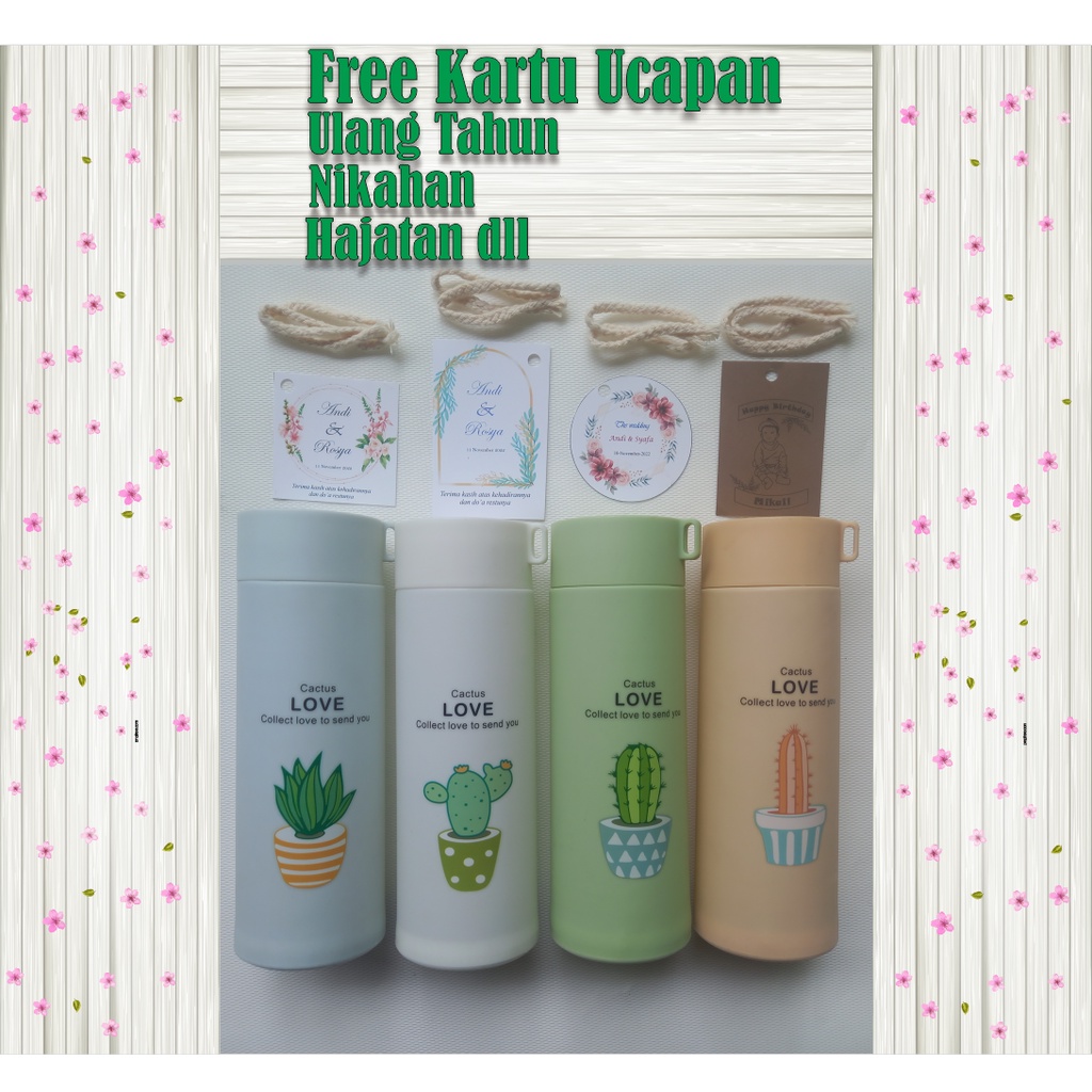 Jual Botol kaktus free kartu ucapan minimal order 10pcs untuk souvenir ...