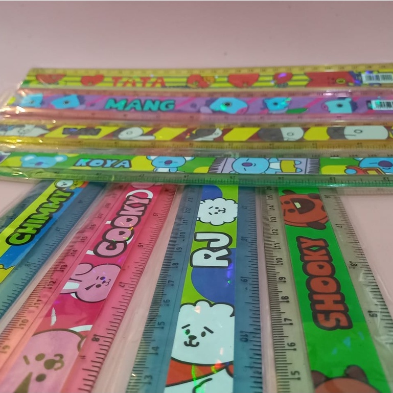 Jual Penggaris Karakter BT21 BTS Murah Panjang 30 cm (Bisa Pilih ...