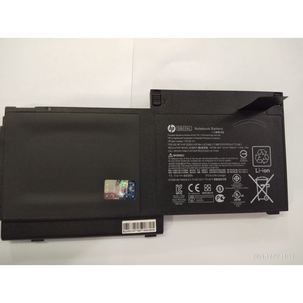 Jual Original Baterai HP SB03XL EliteBook 820 G1 HSTNN-LB4T SB03046XL ...