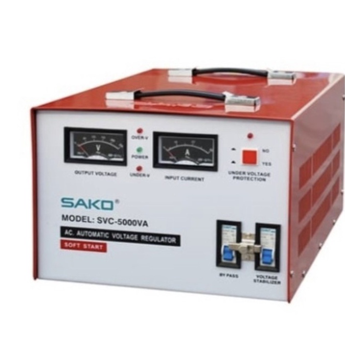 Jual SAKO Stabilizer Stabil Listrik Digital 5000 Watt SVC 5000 DS ...