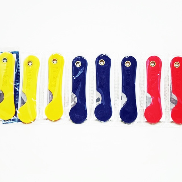 Jual (12pcs) Pemes Warna Renteng Pemes Mini | Cutter Lipat Cutter Kecil ...