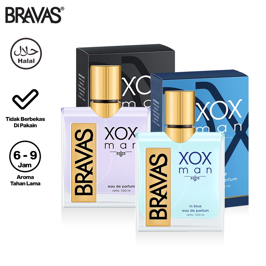 Jual BRAVAS Paket XOX Parfume Pria 100 ML Paket Hemat COMBO 2 Pcs ...