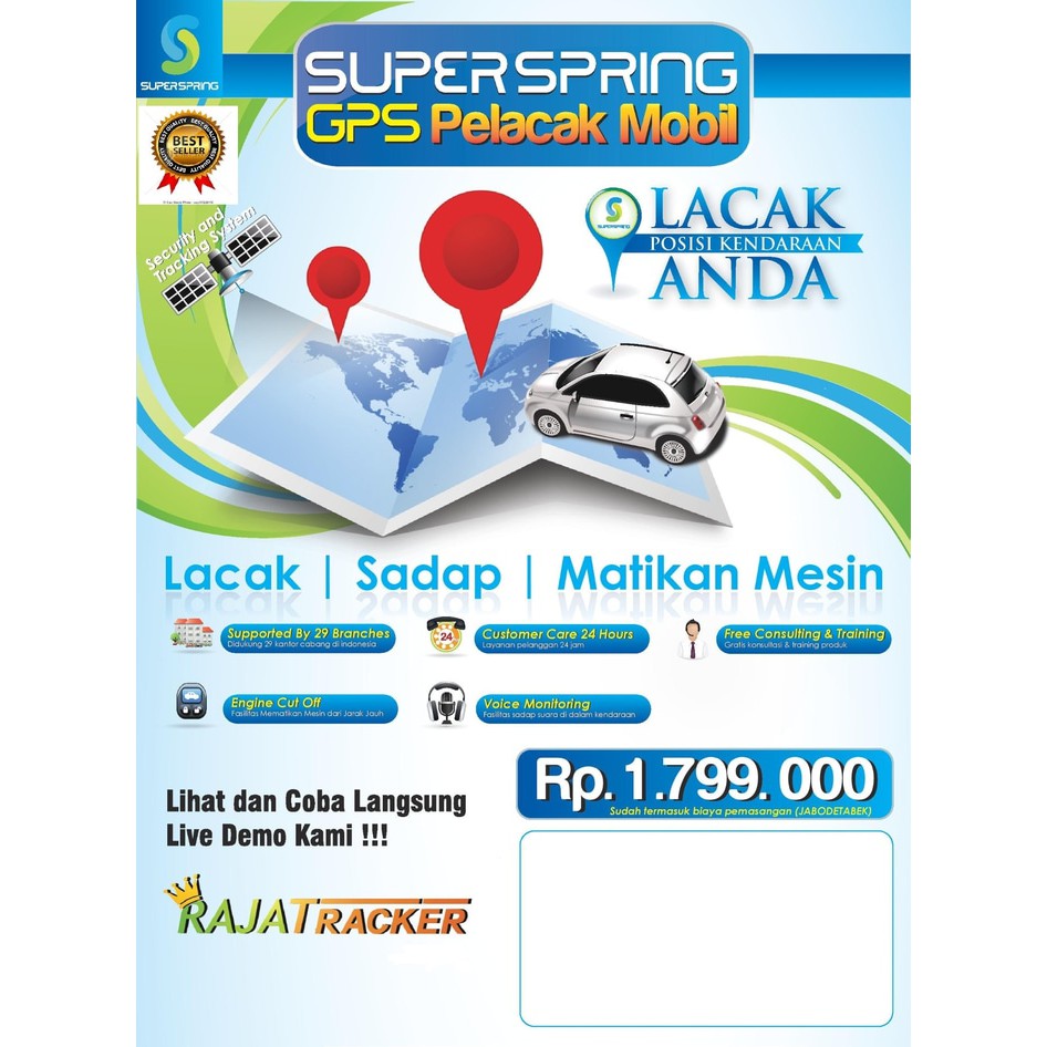 Jual GPS Tracker Super Spring VT-90Z ( Distributor Resmi ) | Shopee Indonesia