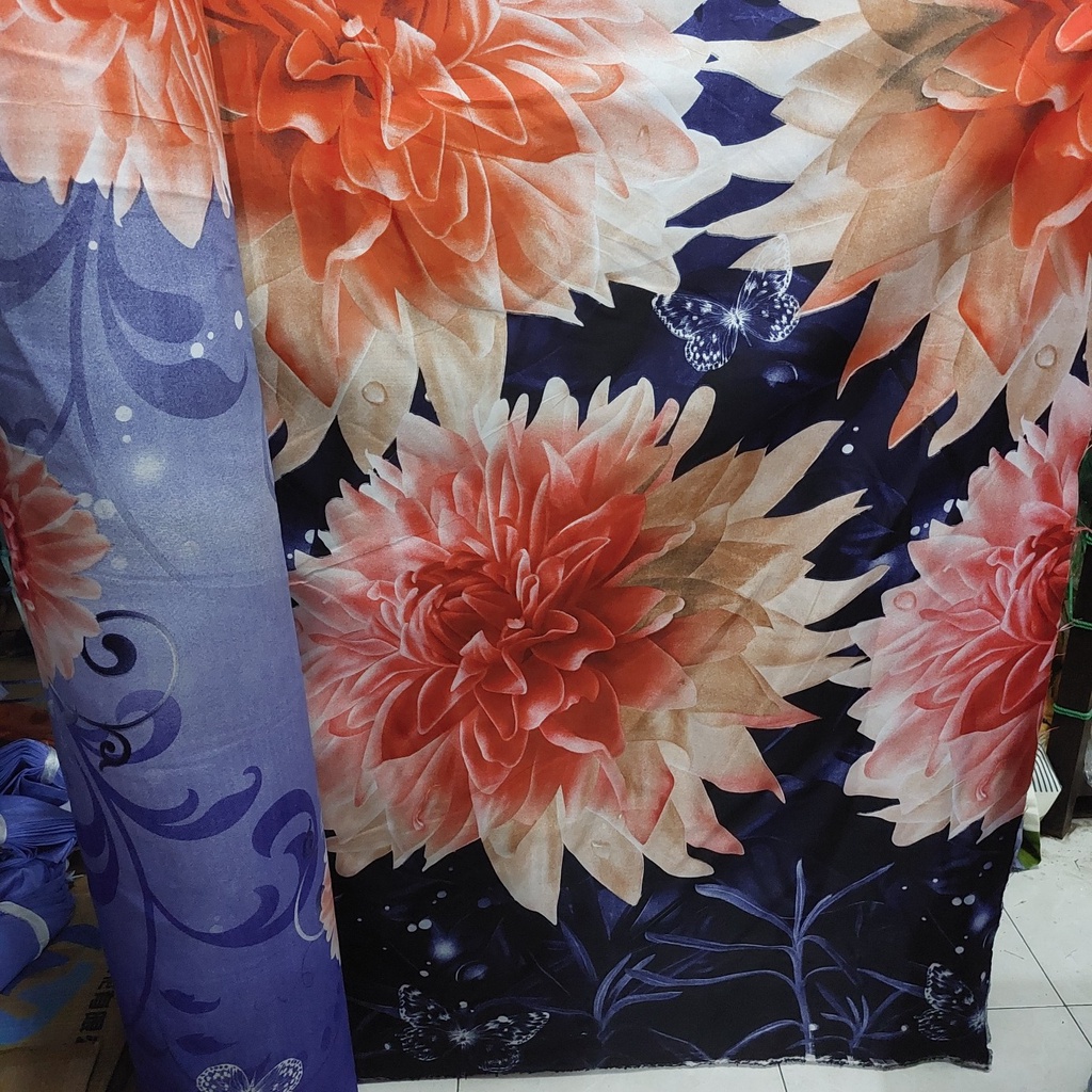 Jual Bahan Kain Sprei Meteran Katun Microtex Disperse Motif Janda ...