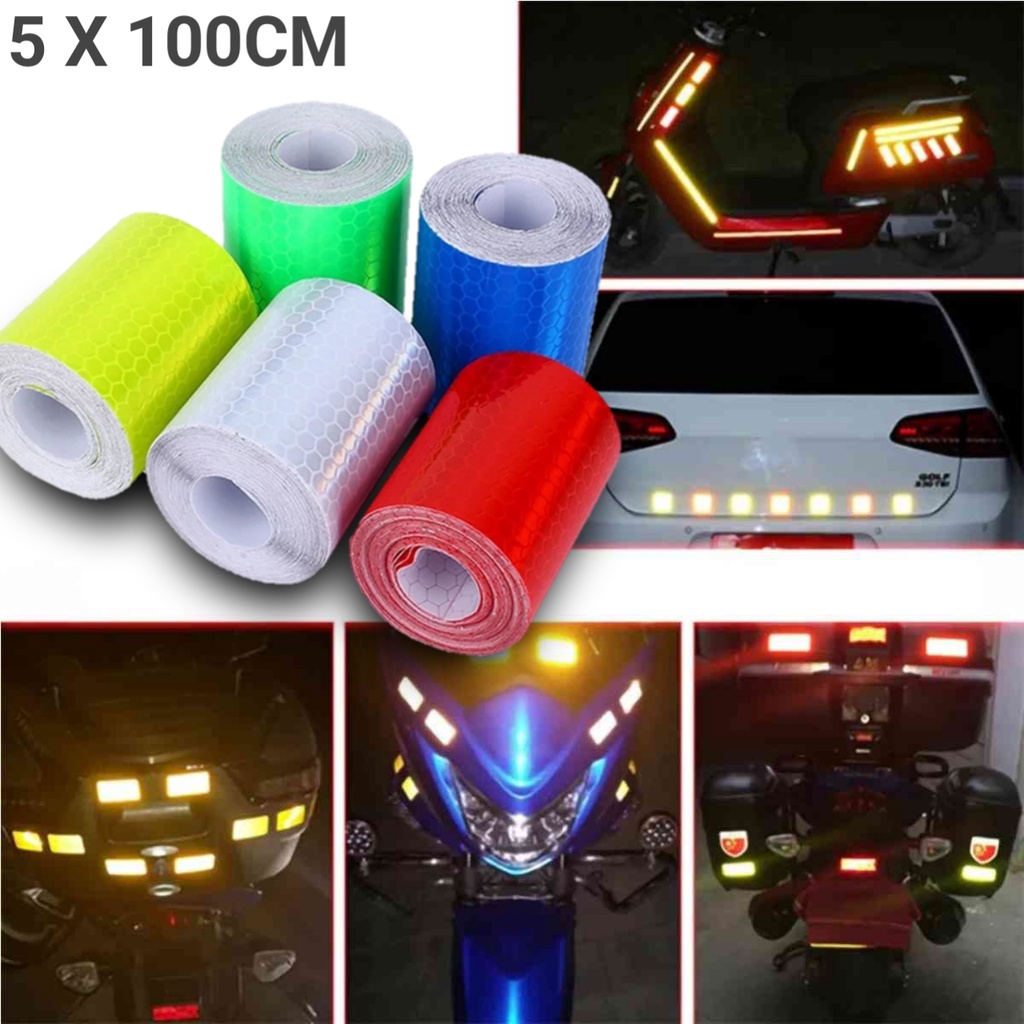 Jual Stiker Reflektor Sarang Tawon Pemantul cahaya Sticker Reflective ...