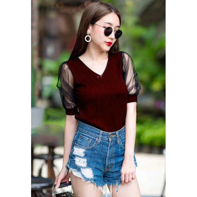 Jual WSE390 - Blouse Rajut KV Kombi Atasan Rajut Wanita PREMIUM QUALITY ...
