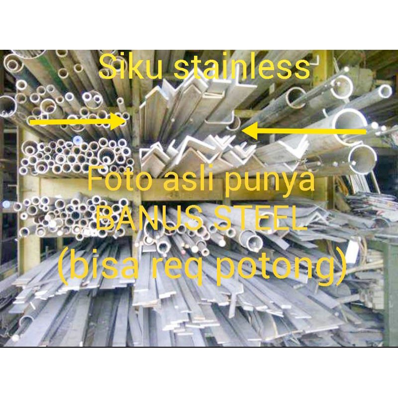 Jual Siku stainless 25x 25 x 3 mm panjang 1 meter siku stainless steel ...