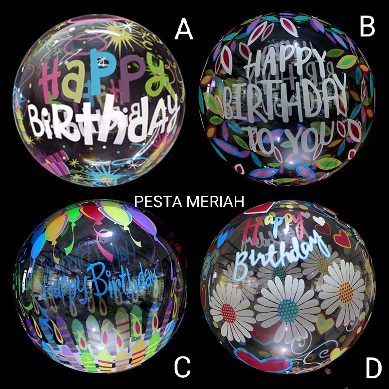 Jual BALON PVC PRINTING HAPPY BIRTHDAY / BOBO BALON PRINTING HAPPY ...