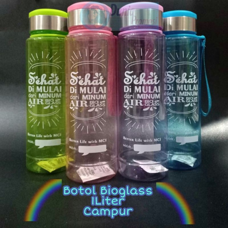 Jual Bio Tumbler ~ Botol Bioglass Mini MCI 1000ML Logo Sehat Dimulai ...