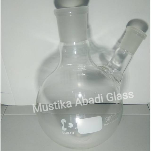 Jual Boiling flask 5000ML - 5000 ML,two neck 2 leher Duran (flat/round bottom) | Shopee Indonesia