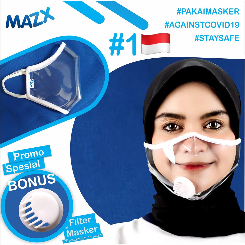 Jual Masker transparan > masker hijab kain 3 lapis ply & masker medis ...