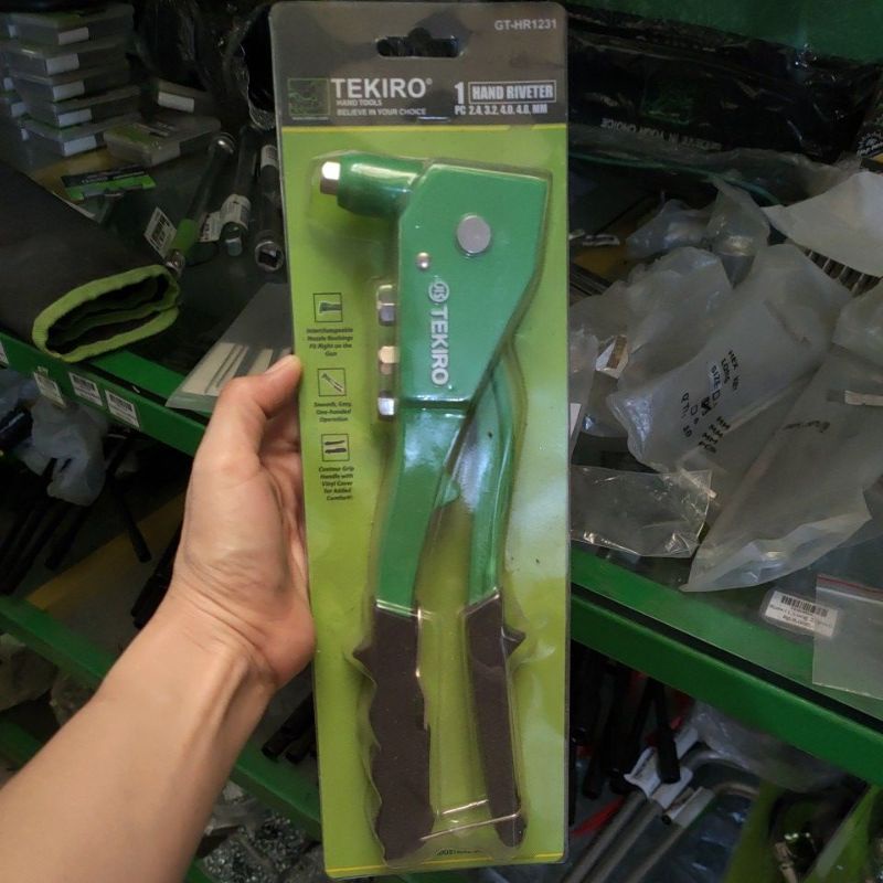 Jual Tang rivet Tekiro 2.4 3.2 4.0 4.8 m/m Warna Hijau /Tekiro tang ...