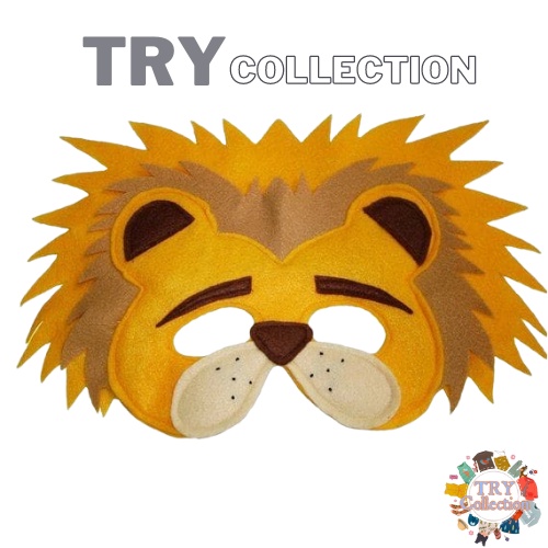 Jual [TRY COLLECTION] Topeng Drama Desain Hewan Singa Bahan Kain Flanel SKU : TM-SG | Shopee ...