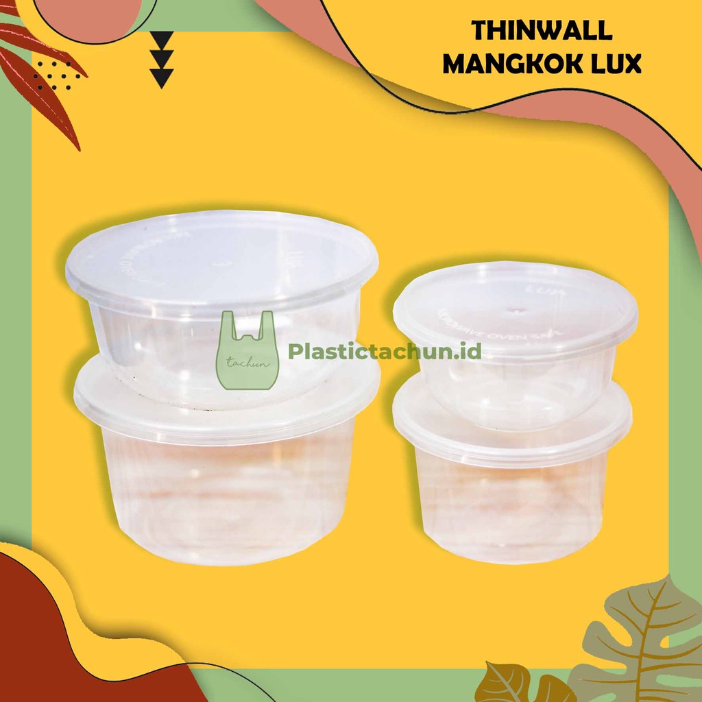 Jual Thinwall Bowl / Mangkok LUX 200 ml 25 set | Mangkok Gule | Packaging Makan | Mangkok Puding ...