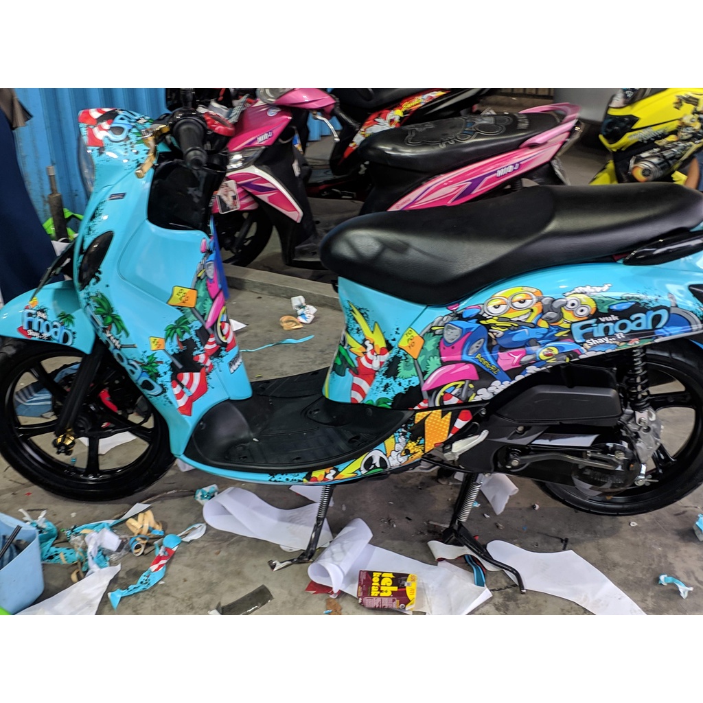 Jual Stiker Fino Decal Full Body Fino Minions Blue Sky Motif Premium ...