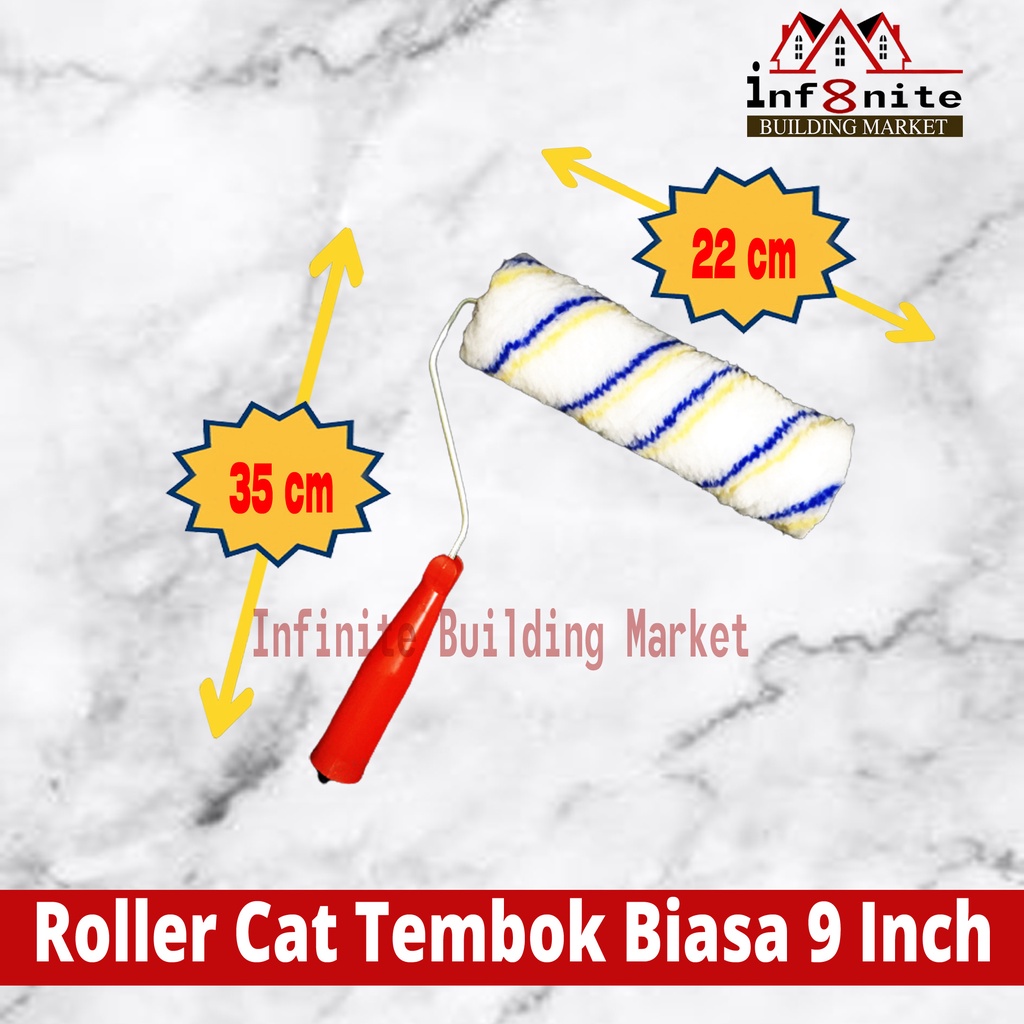 Jual Roller Cat Kuas Roll Cat Tembok Rol Cat Besar Murah Biasa 9 Inch ...