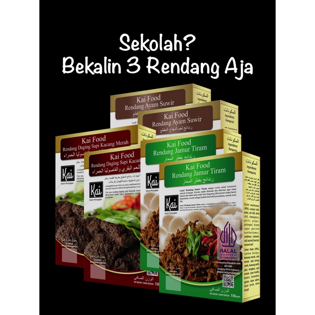 Jual Paket Hemat 2 RENDANG JAMUR TIRAM 2 RENDANG DAGING SAPI KACANG ...