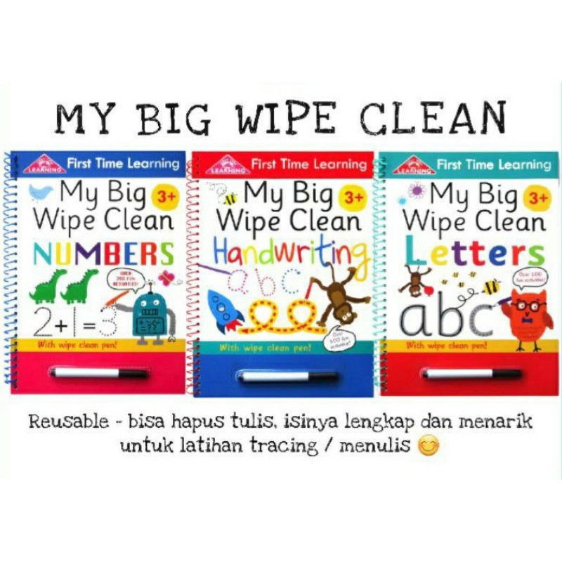 Jual Buku Latihan Menulis My Big Wipe Clean First Time Learning ...