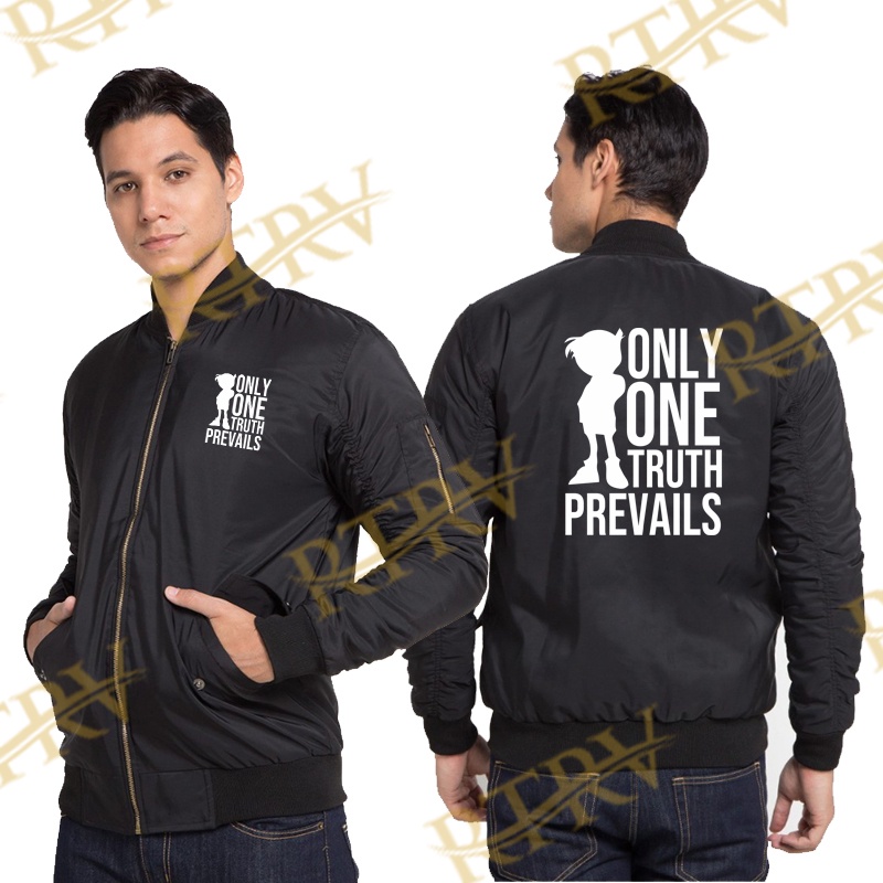 Jual Jaket Bomber Pria Dewasa Detective Conan Only On Truth Prevails ...