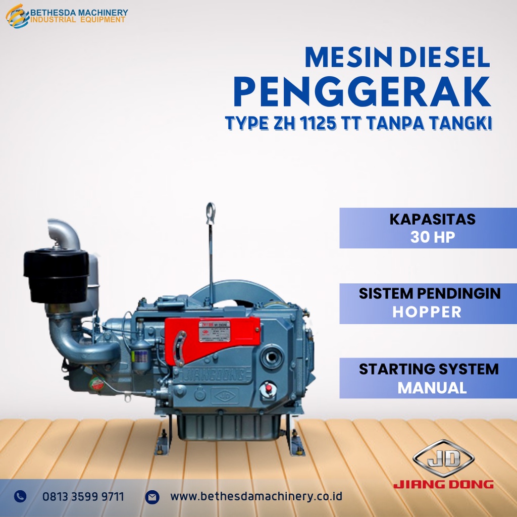 Jual Mesin Penggerak 30 HP - Diesel Jiang dong ZH 1125 TT 30PK Hopper ...