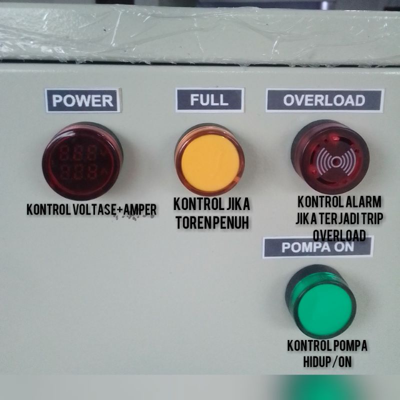 Jual panel otomatis pompa air submersible 2 hp, full control, 1 tandon ...