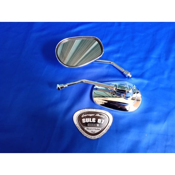 Jual spion ouval oval cb 100 cb 125 kawasaki w175 royal enfield universal crome model harley ...