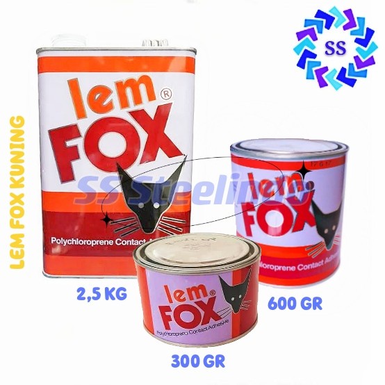 Jual LEM FOX KUNING (300GR - 600GR - 2,5KG) KALENG | Shopee Indonesia