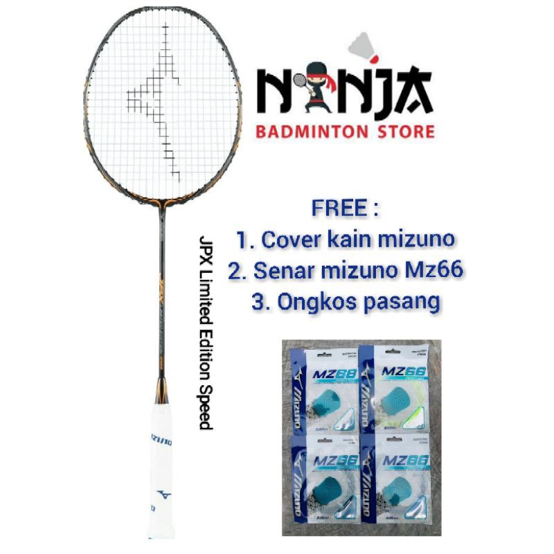 Jual Raket Mizuno JPX Limited Edition Speed Original free cover senar pasang | Shopee Indonesia
