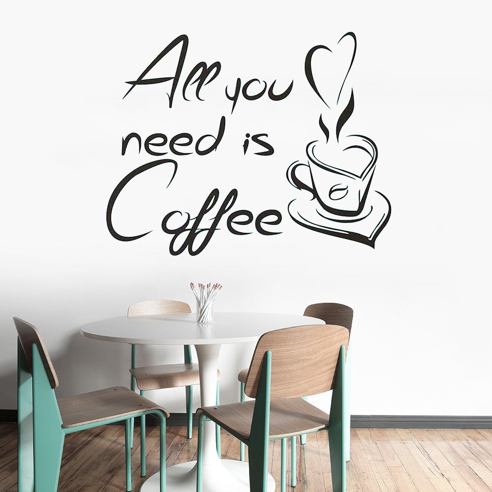 Jual Stiker Dinding Kopi Dekorasi Kafe Coffee Wall Decals All You Need ...