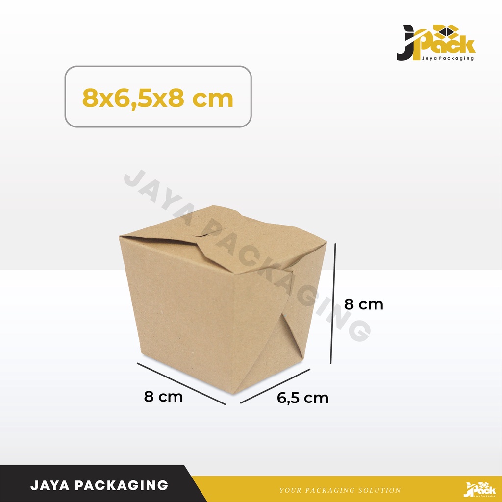 Jual Rice Box 8x6,5x8 size S (RB 01 K02) Kraft Paperfood/Foodpail ...
