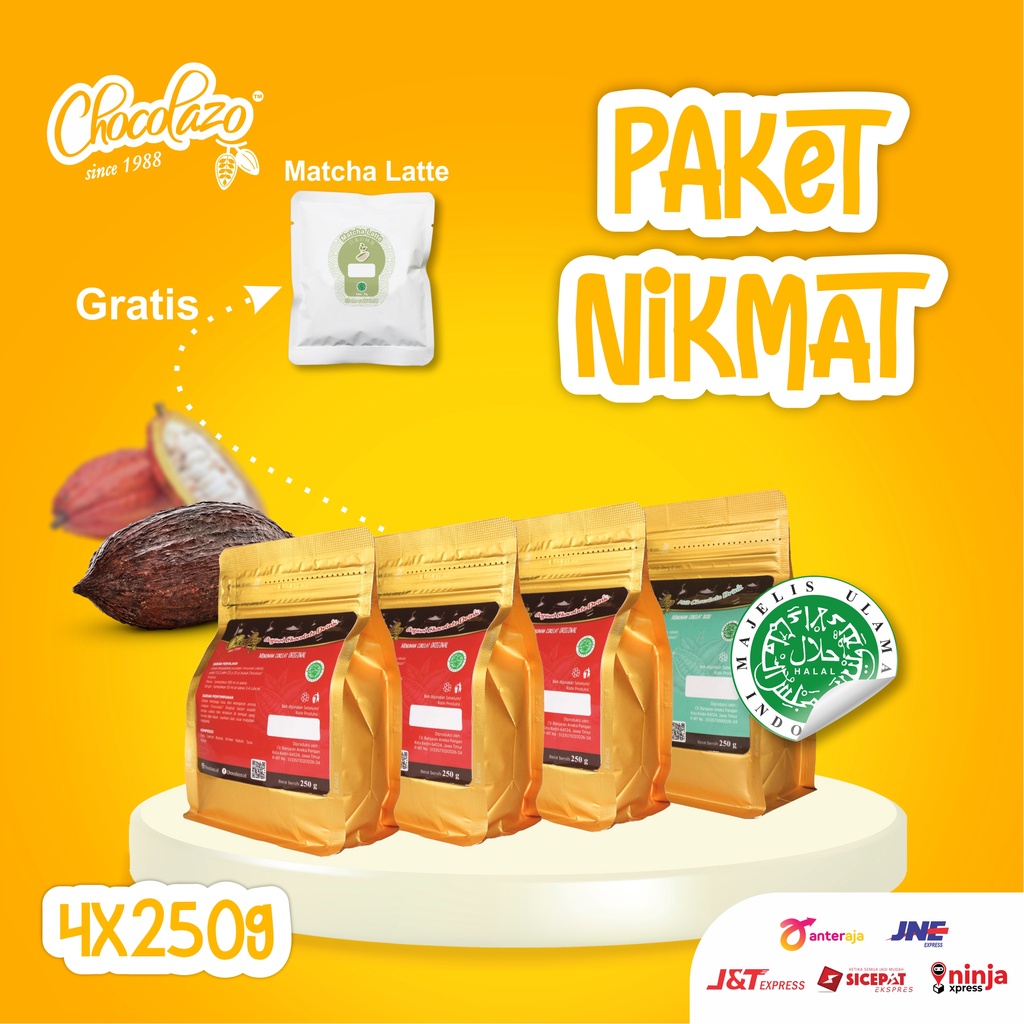 Jual Minuman Coklat Bubuk Premium Dark Chocolate 250g (3pcs) & Milk ...