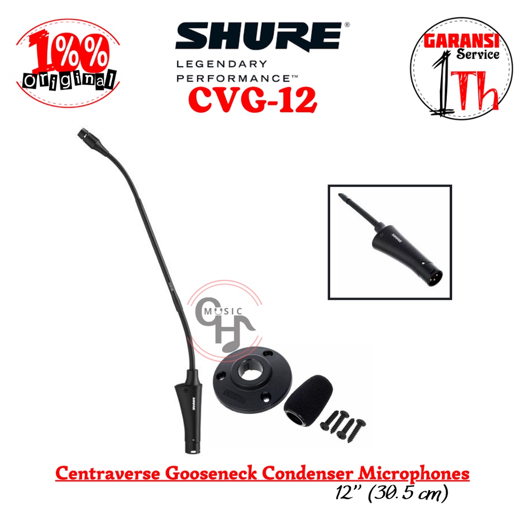 Jual Shure CVG12 Centraverse Gooseneck Cardioid Microphone | Shopee ...