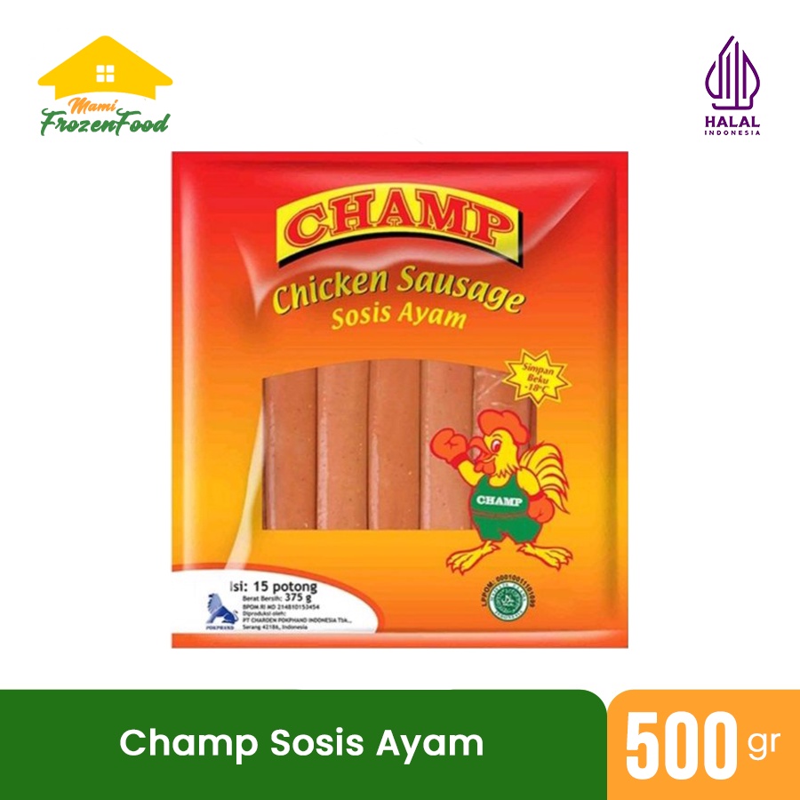 Jual Champ Sosis Ayam/Sosis Sapi/Sosis Bakar Jumbo Ayam (375gr/500gr ...