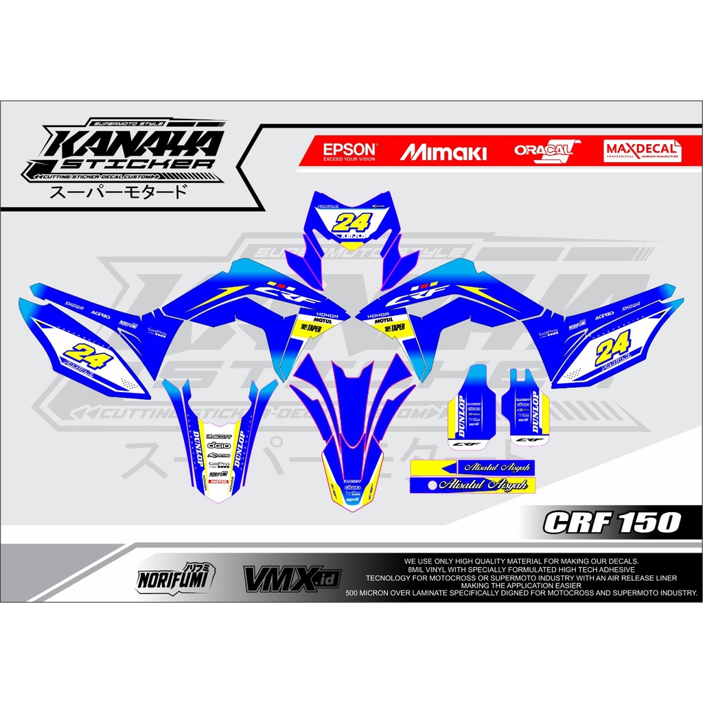 Jual DECAL CRF 150 / STICKER DECAL CRF NEW /DECAL CRF 150 /CRF NEW BISA ...