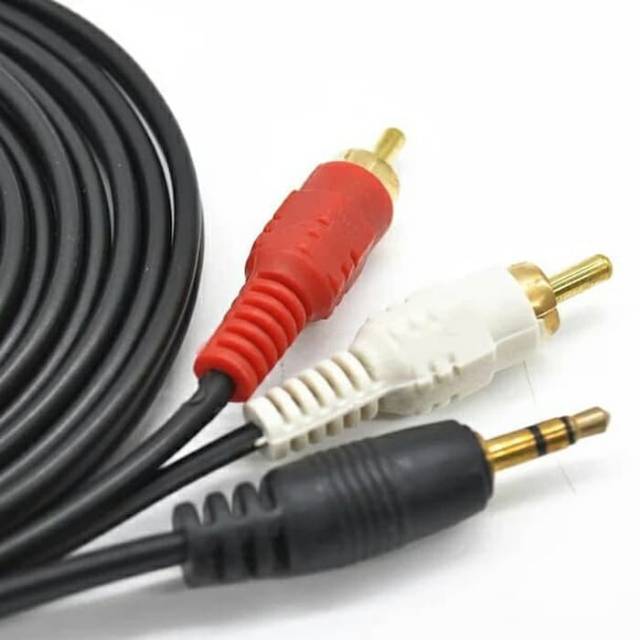 Jual Kabel audio speaker aux 2 in 1 rca colokan ampli tv speker ...