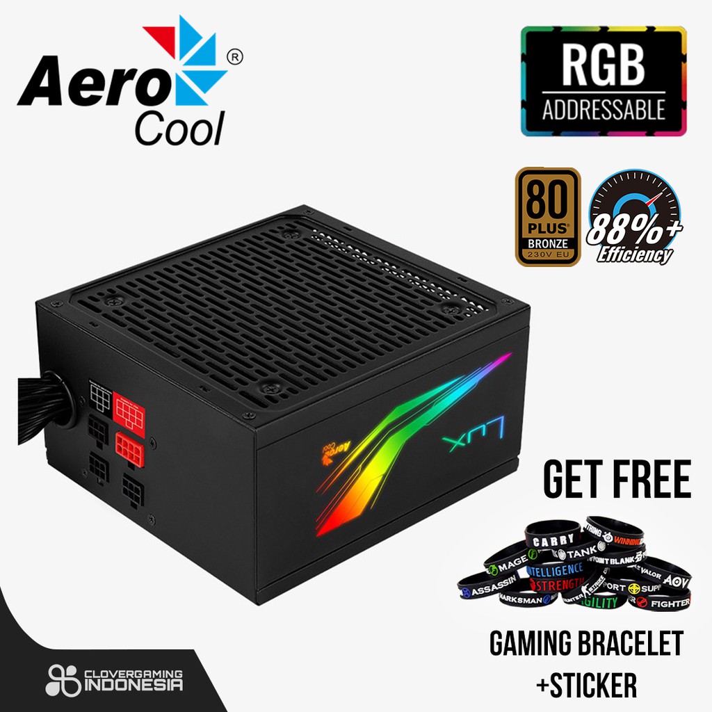 Jual AeroCool LUX 650W RGB Modular PSU ATS Power Supply 80+ Bronze ...