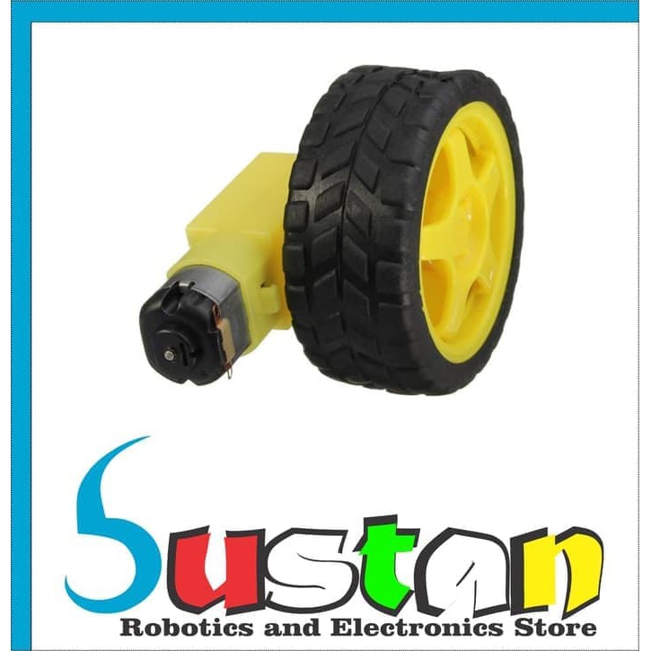 Jual Motor DC Gearbox Smart Car 3-6v Smart Robot arduino + wheel Tire ...