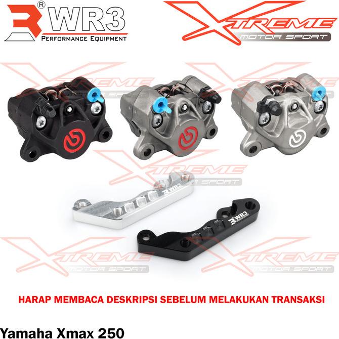 Jual Breket WR3 Include Kaliper Brembo 2piston Red Logo Xmax 250cc XTR ...
